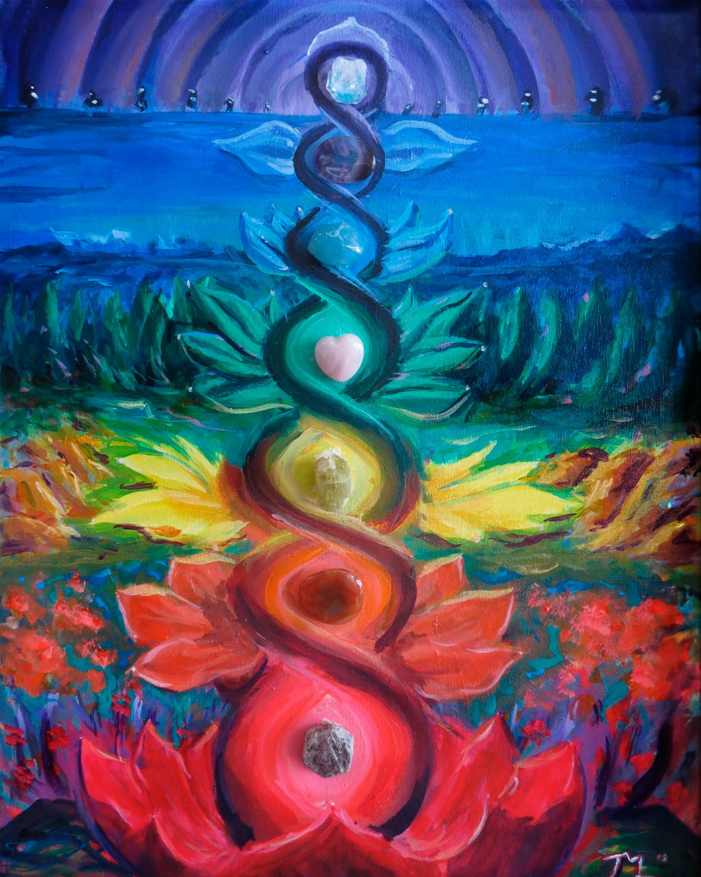 Crystal Chakra Painting – PLANE FUSION ART